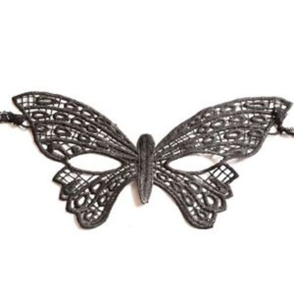 Accessories | Black Butterfly Lace Masquerade Mask | Poshmark